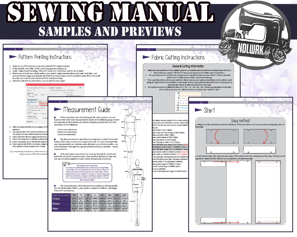 Japanese Uniform Cosplay Sewing Pattern / Downloadable PDF File