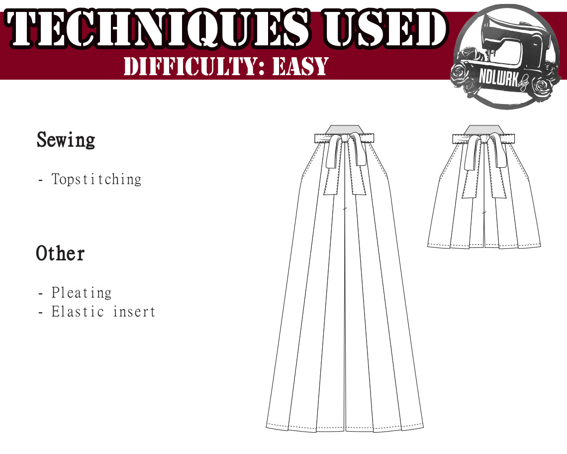 Hakama Pants and Shorts Sewing Pattern/Downloadable PDF and Tutorial B – ndlwrkshop