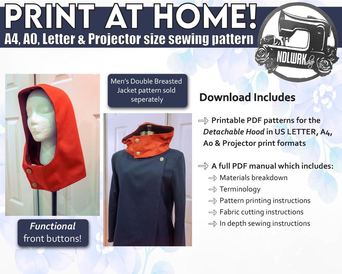 Detachable Hood Sewing Pattern | PDF Download & Tutorial